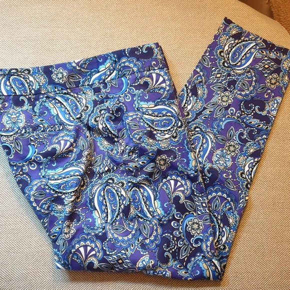 Pappagallo | Pants & Jumpsuits | Pappagallo Blue Purple Ankle Sz 2 ...